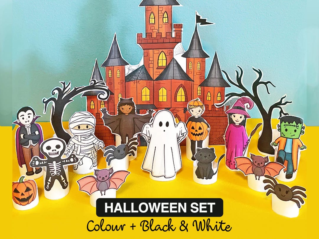 PRINTABLE HALLOWEEN Finger Puppets PDF Download Halloween Party Favor ...