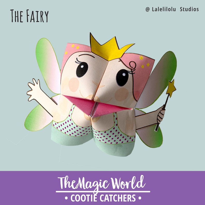 Set of 7 PRINTABLE MAGIC World Creatures Cootie Catchers PDF - Etsy