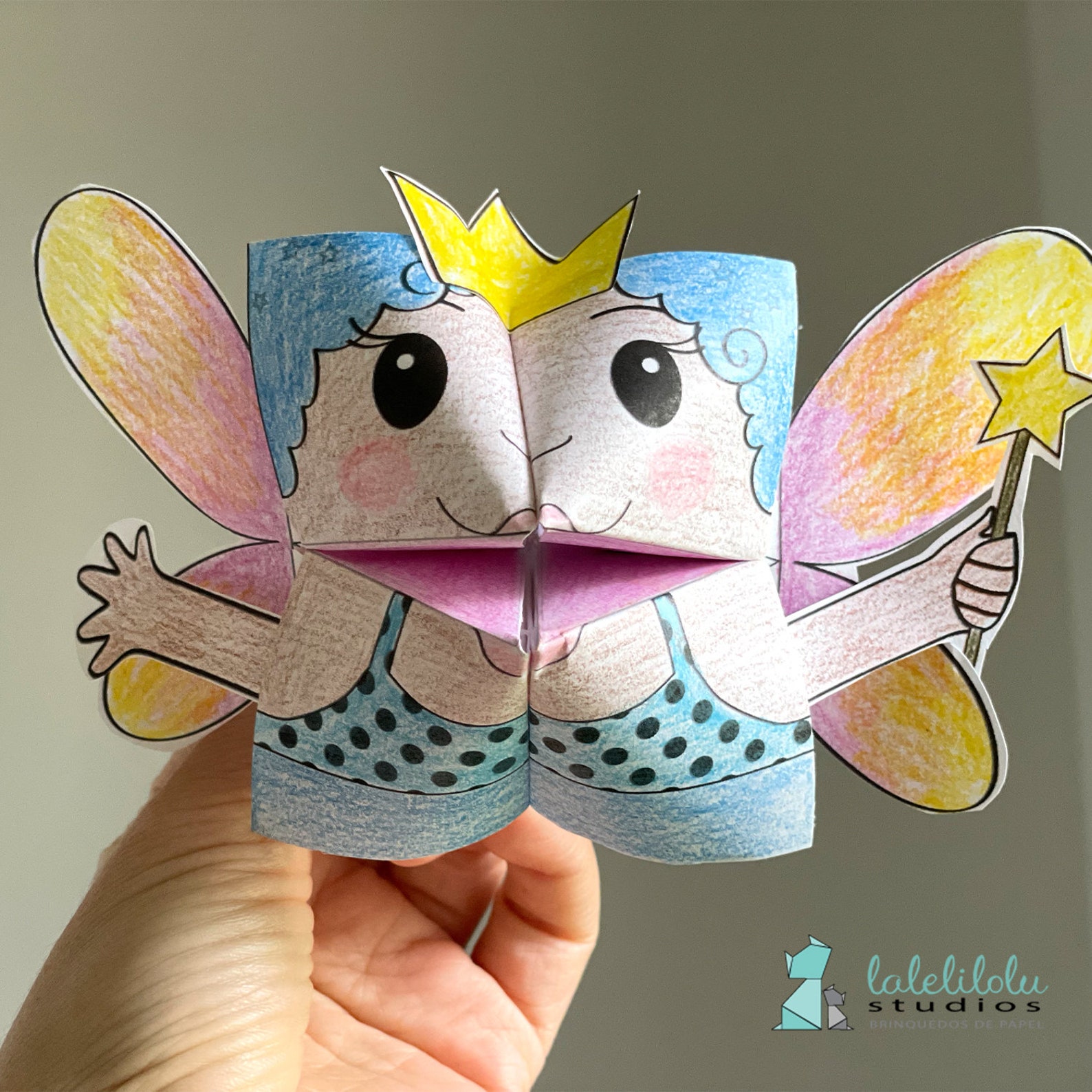 Set of 7 Black&white PRINTABLE MAGIC World Creatures Cootie Catchers ...