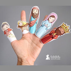 PRINTABLE NATIVITY Set Characters and Finger Puppets PDF Download ...