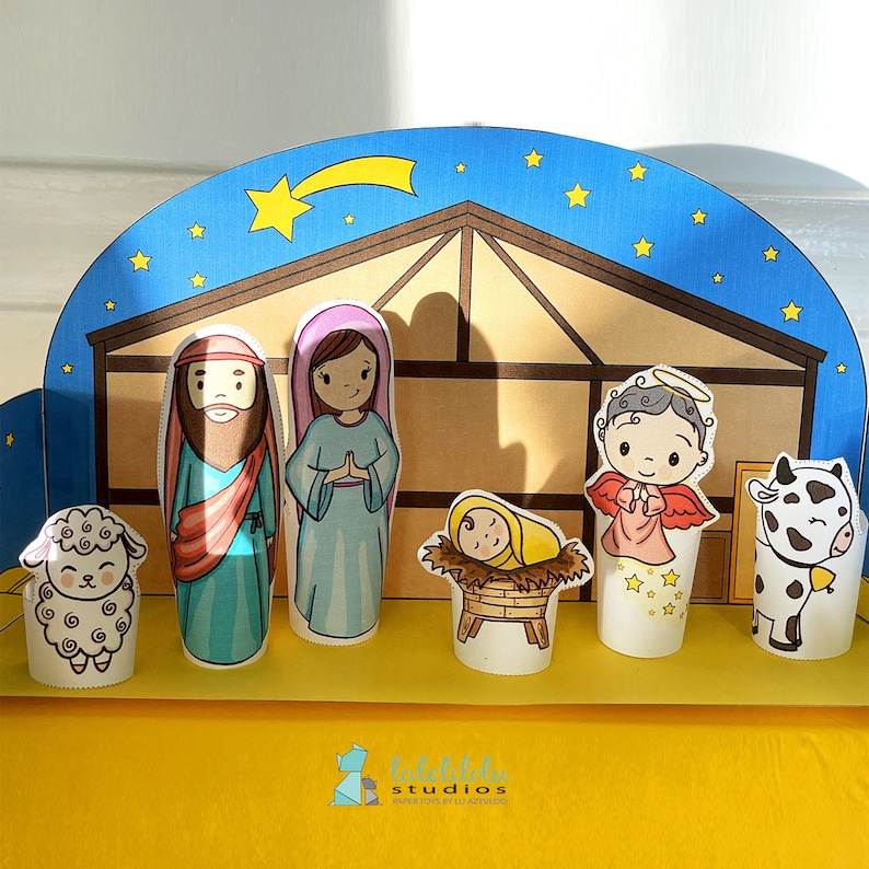PRINTABLE NATIVITY Set Characters and Finger Puppets PDF - Etsy