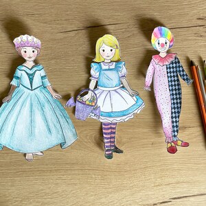 PRINTABLE Halloween Costumes Paper Dolls Colouring Pages | PDF Download ...