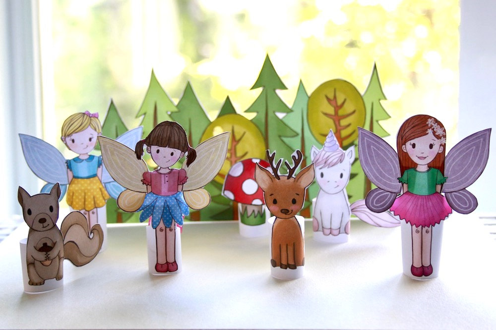 Set of 6 PRINTABLE Forest Creatures Finger Puppets PDF Download ...