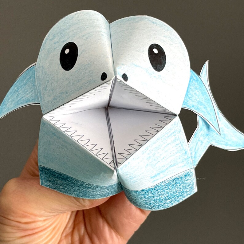 Set of 7 Black&white PRINTABLE SEA Animals Cootie Catchers - Etsy