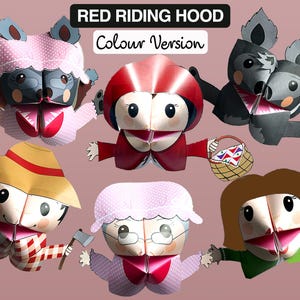 Set of 6 PRINTABLE Little Red Riding Hood Cootie Catchers | PDF ...
