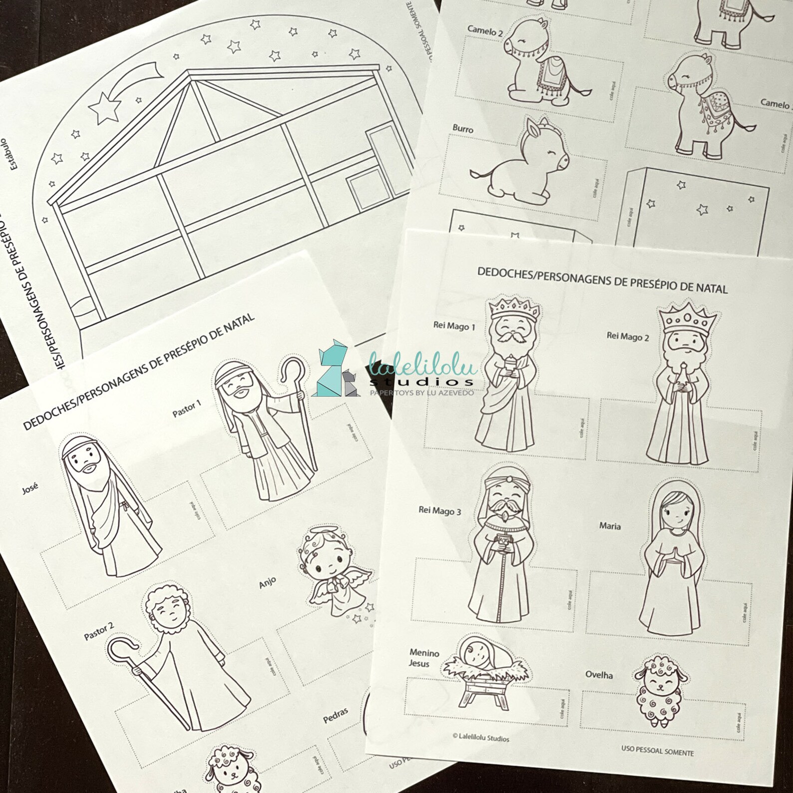 PRINTABLE NATIVITY Set Characters and Finger Puppets PDF - Etsy
