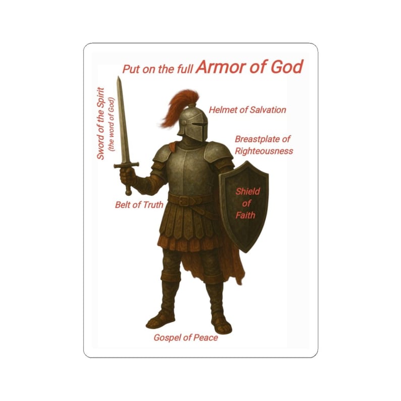 Christian Armor of God Stickers, Faith-inspired Decals for Laptop ...
