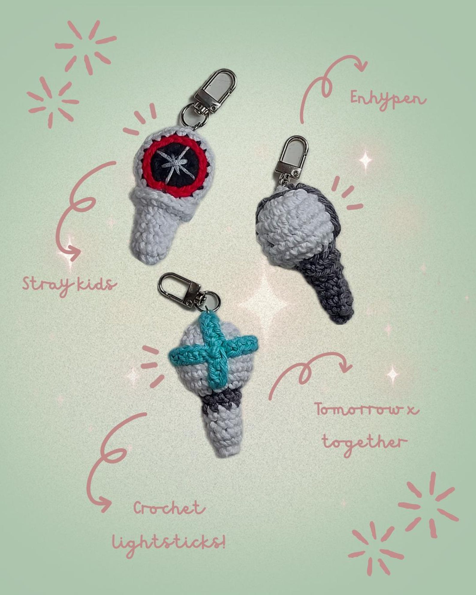 Crochet Lightstick Keychain - Etsy