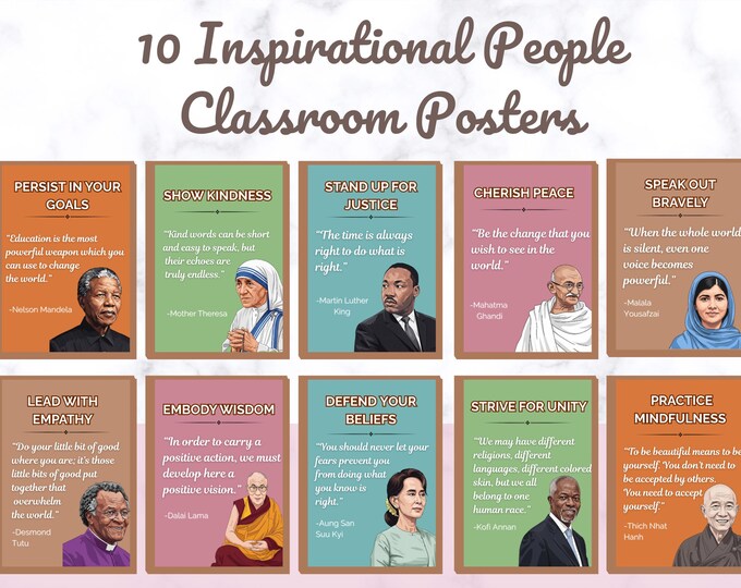Inspirational People Classroom Posters - Etsy