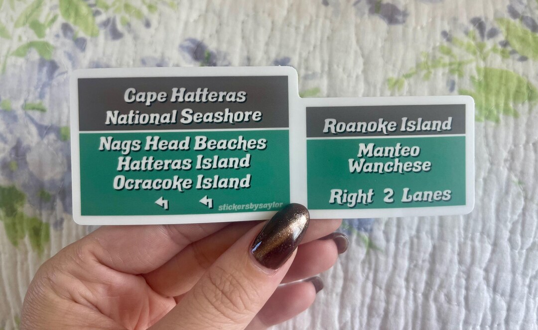 Cape Hatteras National Seashore Road Sign OBX, NC Outer Banks Whalebone ...
