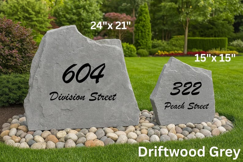 Elegant Address Stone – Personalized House Number and Street Name ...