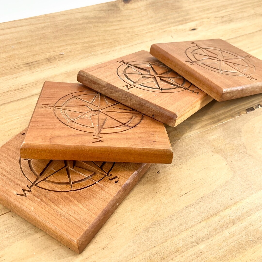 Decorative Wood and Cork Clock Coasters in Old Clock Look Desk Decor ...