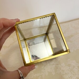 Vintage Glass Box Hallow Glass Jewelry Box Jewelry Storage Box Glass ...