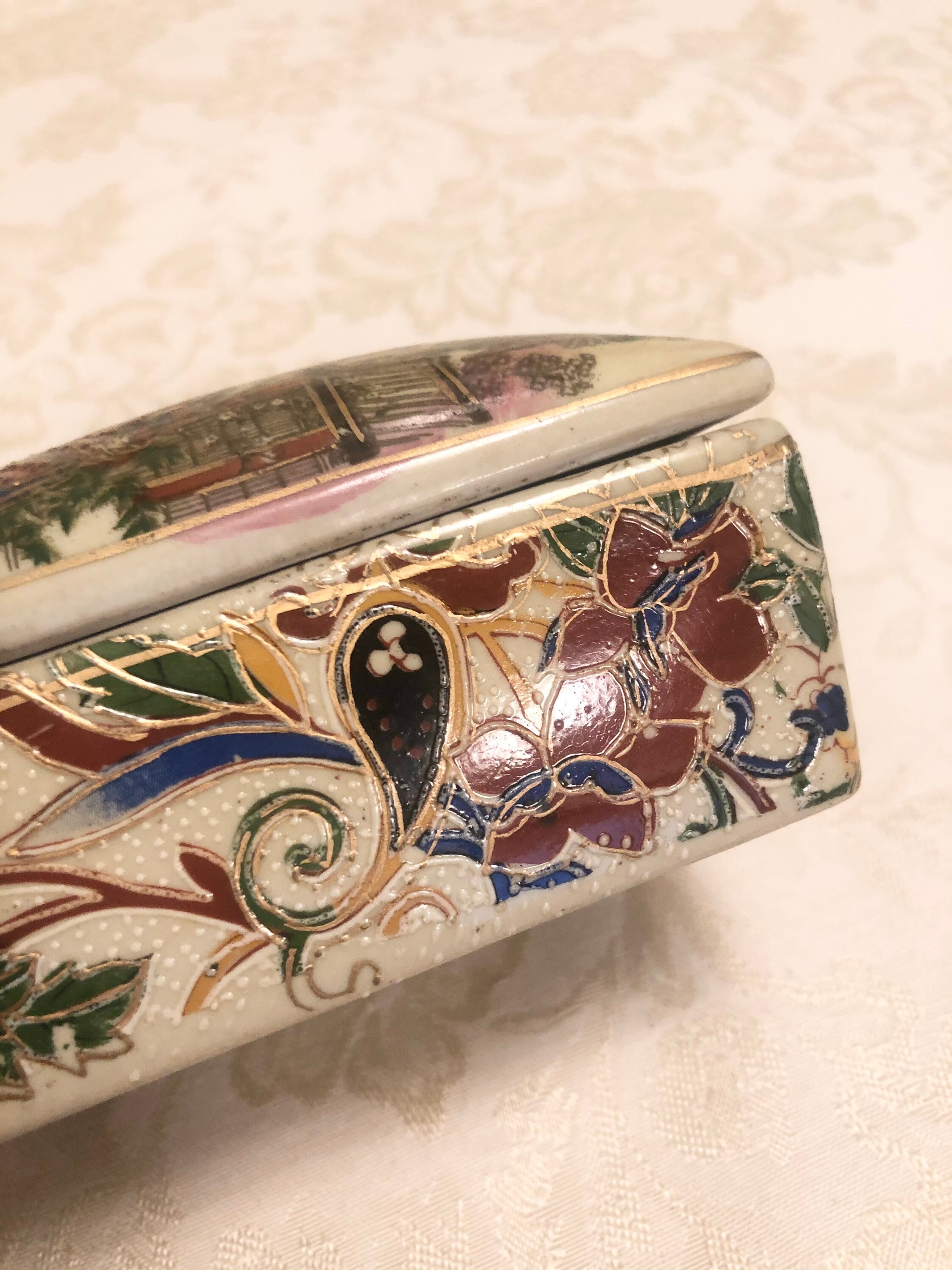 Japanese Box Porcelain Jewelry Storage Japan Jewelry Box. | Etsy