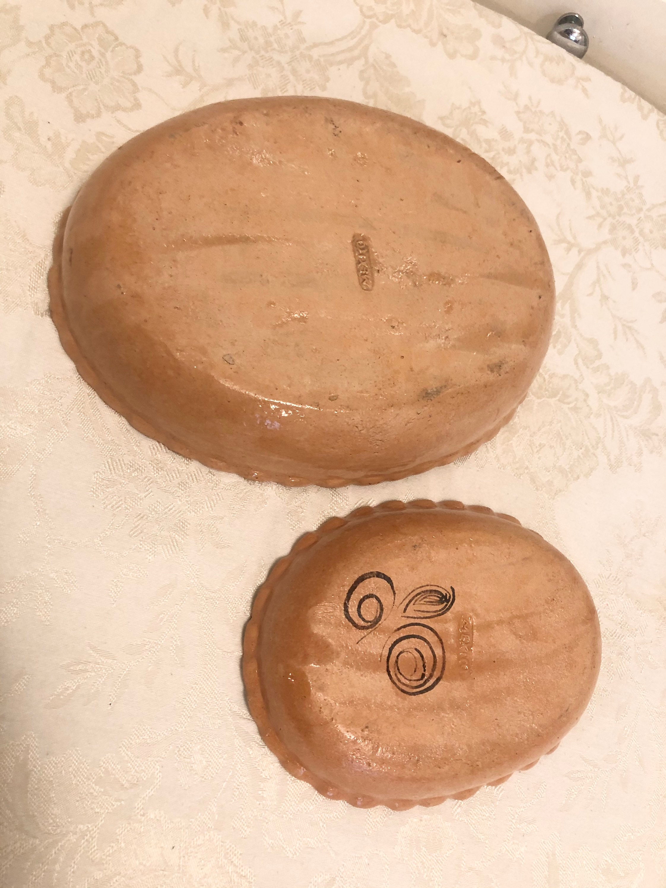 Mexico Chip and Dip Glazed Terra Cotta Serving Pieces Rustic - Etsy UK