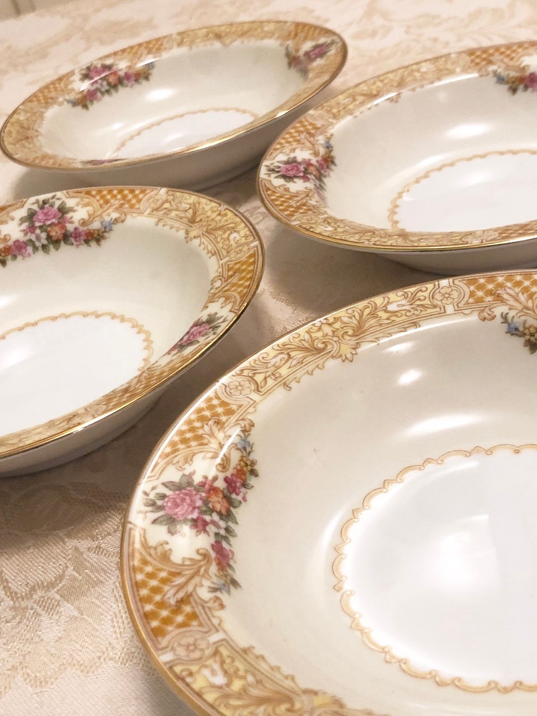 Noritake M Gold Detail Japan Bowls Retired Discontinued Antonia Dessert ...