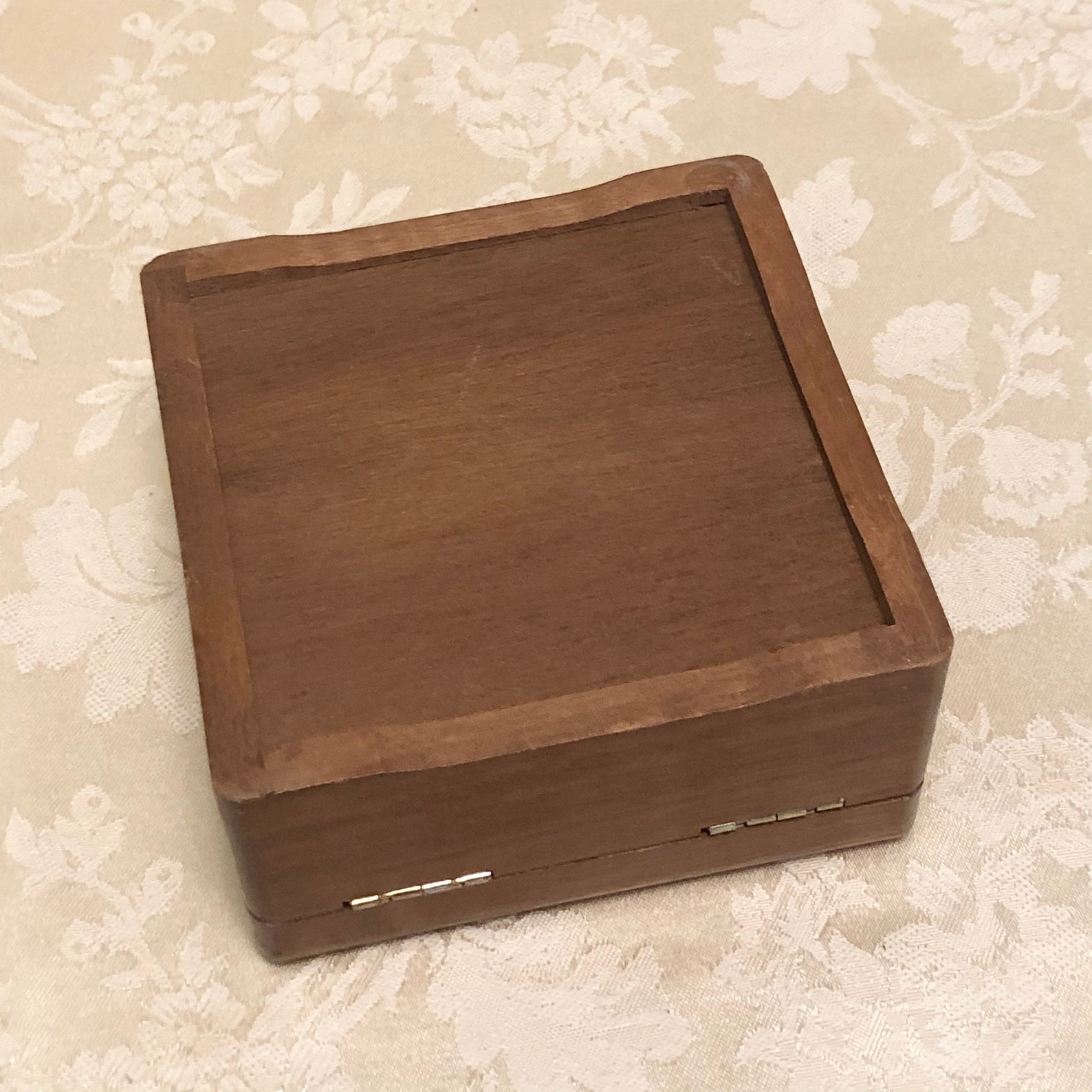 Solid Wood Box With Wooden Base and Lid Has A Tile Inlay Black - Etsy
