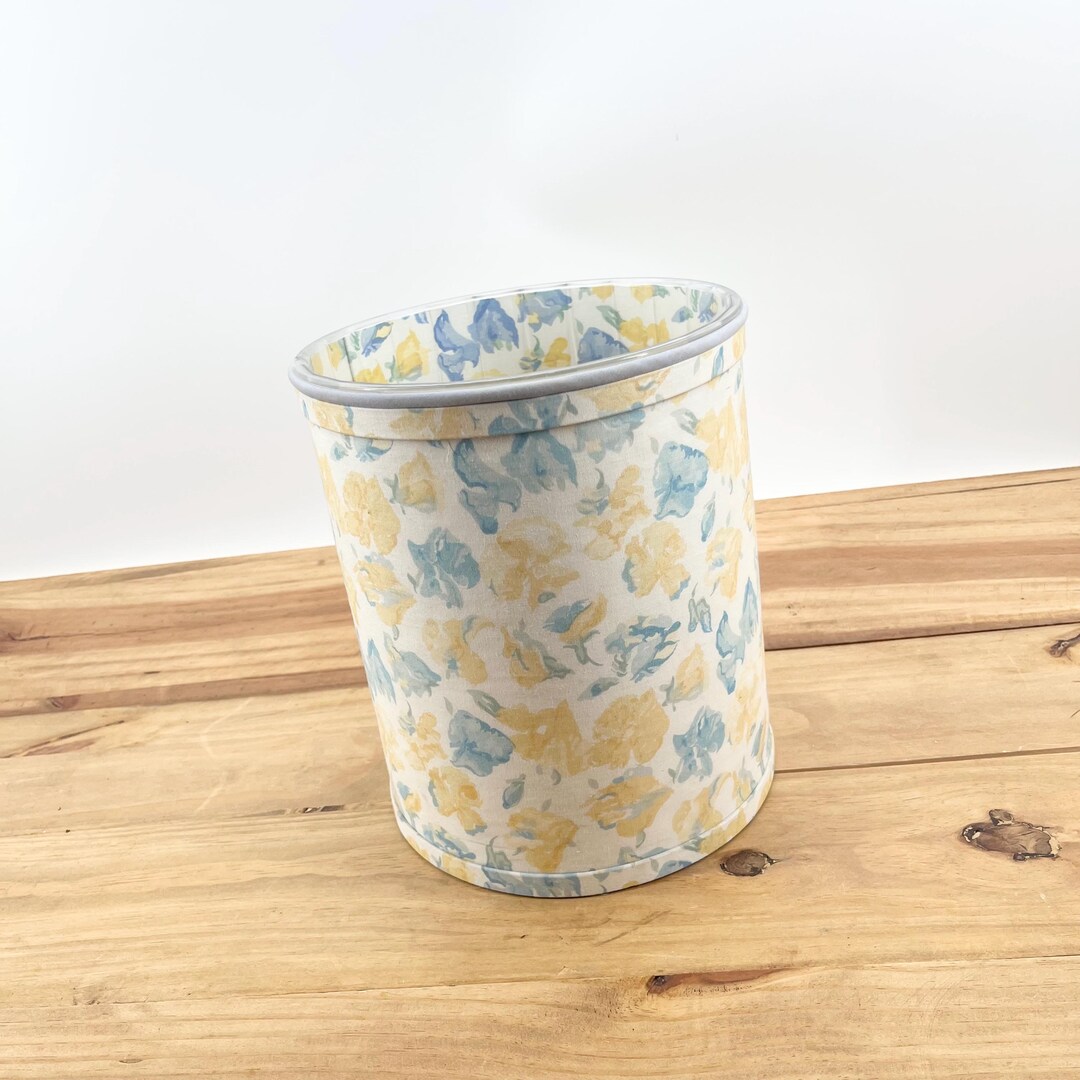 80s Trash Can Bin Trash Bin Beautiful Fabric Material Waste Bin Trash ...