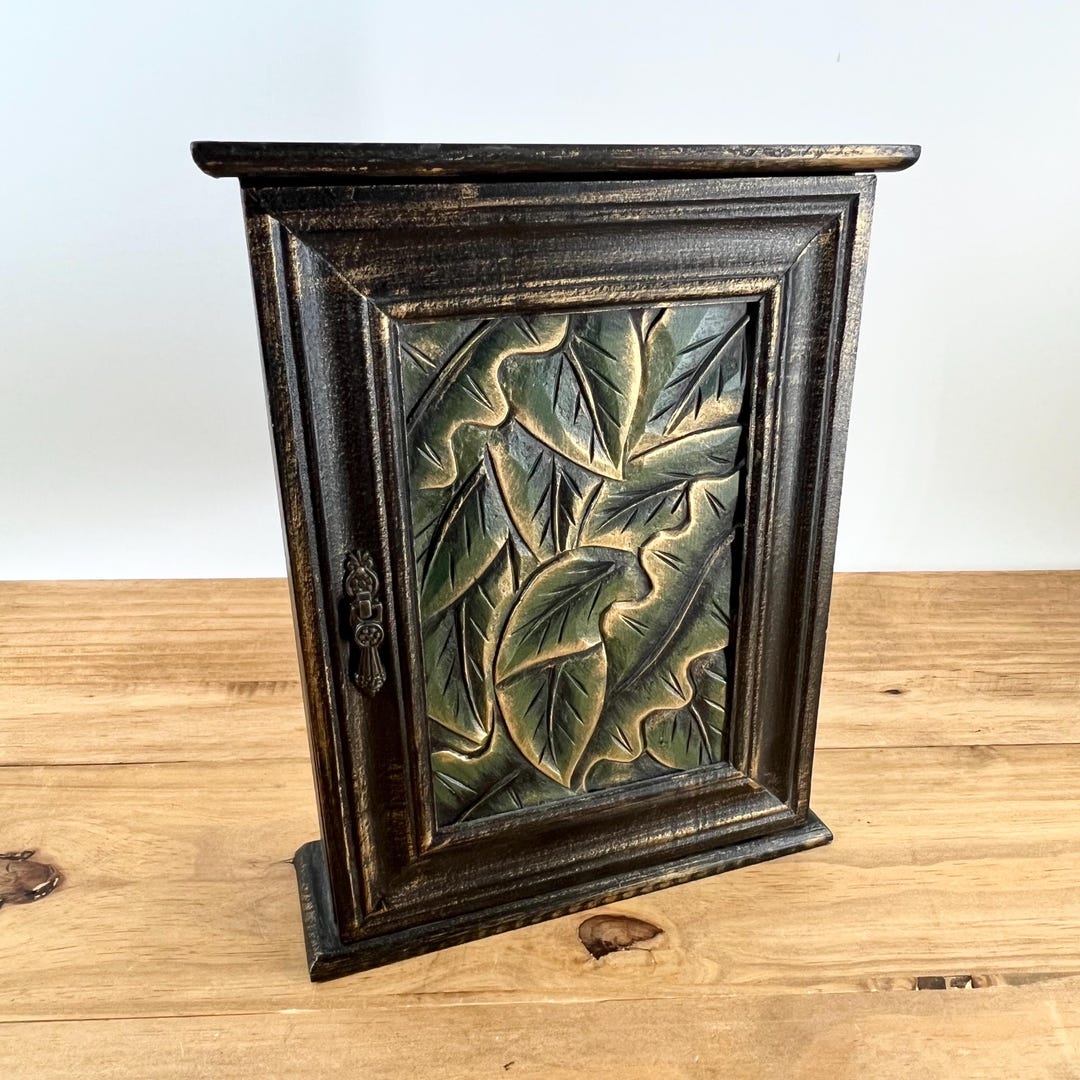 Vintage Key Cabinet Key Shelving Storage Rack Key Display Key Organizer ...