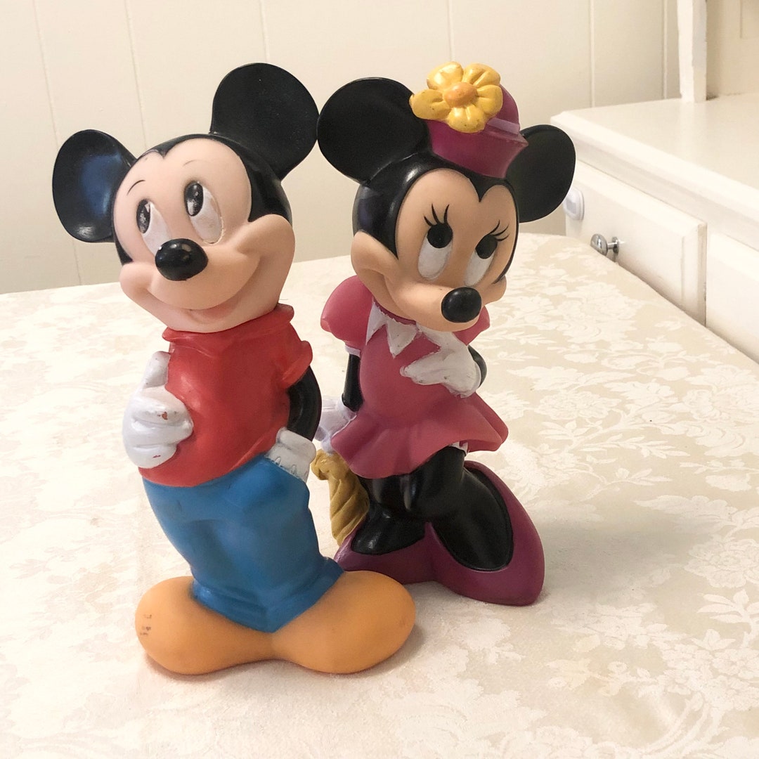 Mickey Mouse Minnie Mouse Piggy Bank Plastic Piggy Bank Set - Etsy