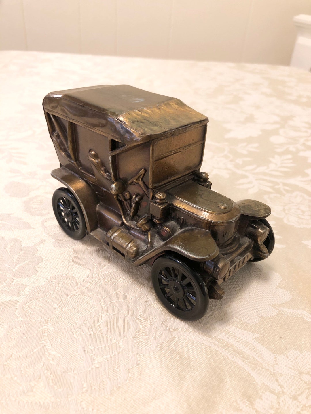 Bronze Bank Heavy Vintage Car Metal Bank Car Bank Vintage Bronze and ...