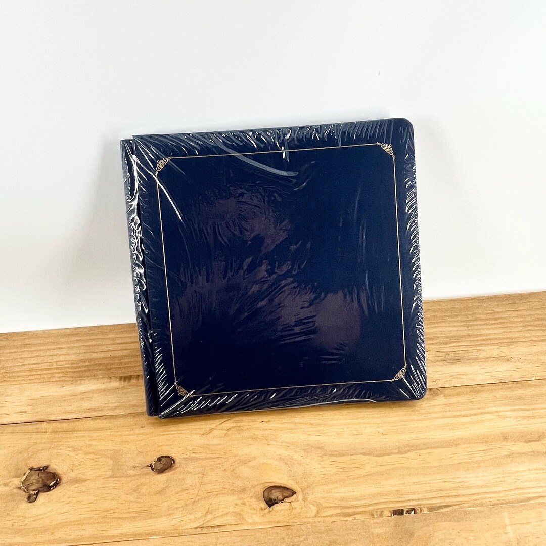 Blue and Gold Large Photo Album Magic Cling Alco Dry Mount Photo Album ...