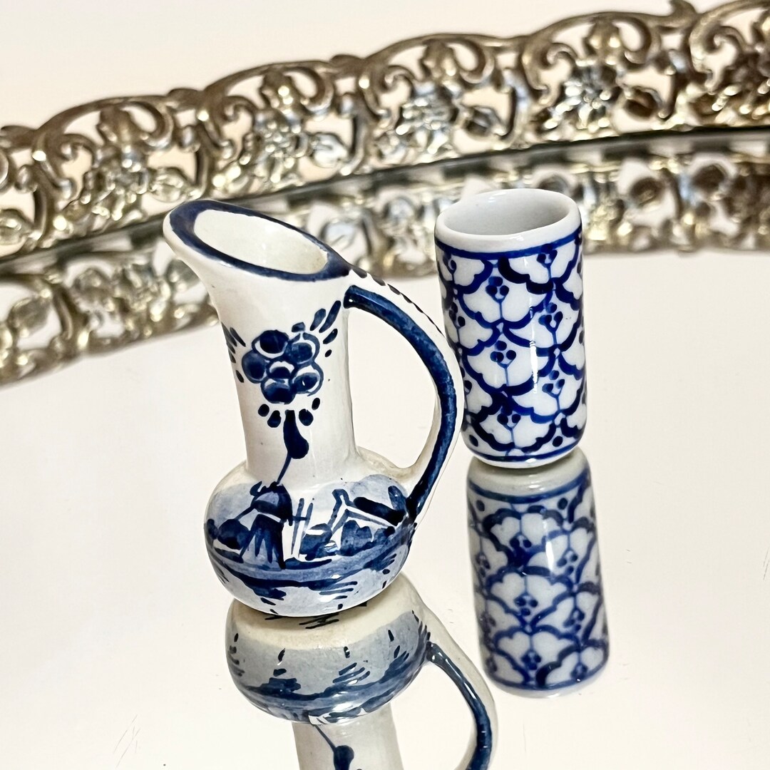 Miniature Vase and Pitcher Mini Shadow Box or Miniature Collection ...