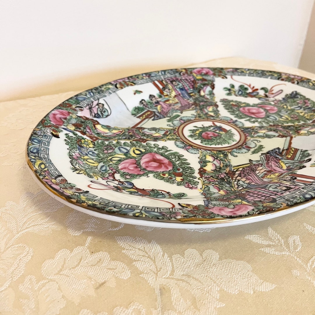 Large Antique Rose Medallion Chinese Brass Color Medallion Center Very ...
