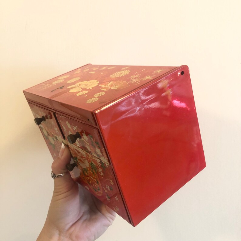 Antique Japanese Natural Tone Lacquered Storage Box Hand - Etsy