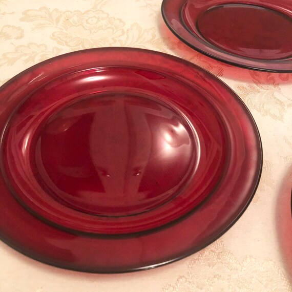 Home & Living Snack Sets Dining & Serving Two Vintage Mid Century Ruby ...