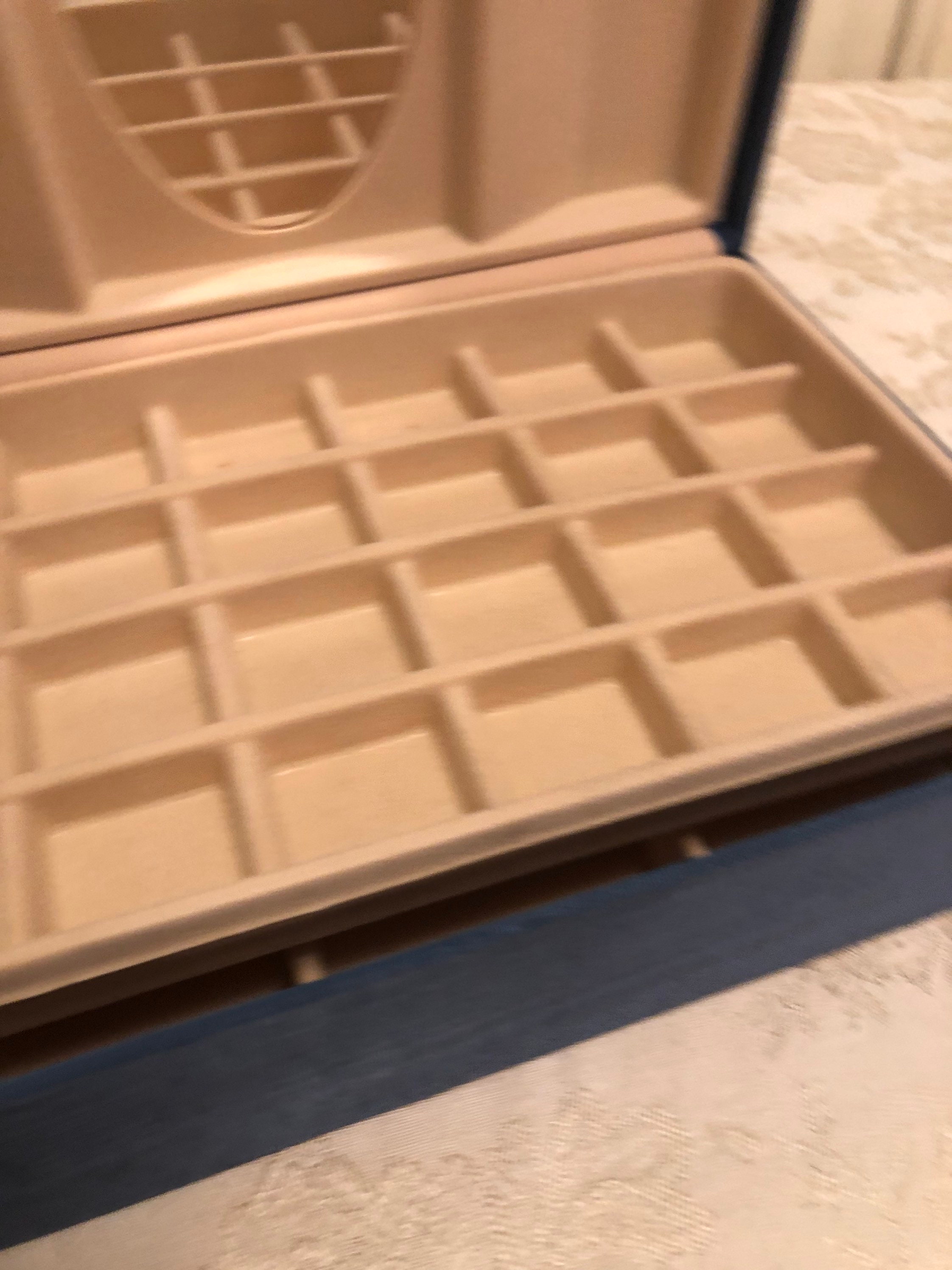 Blue Fabric Covered Jewelry Box With Embossed Cartridge | Etsy