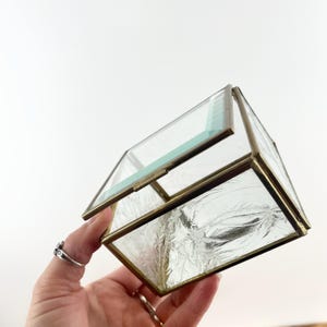 Glass Trinket Box With Unique Glass Sides to Hold Small Jewelry and ...