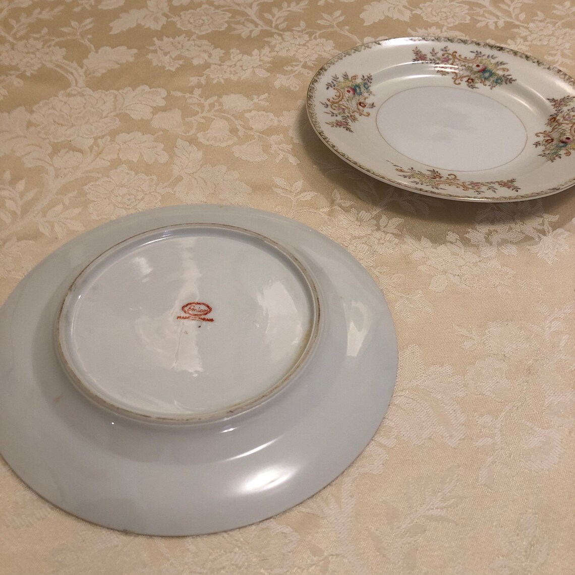 Antique Dinner Plates 9 Inch Small Dinner Plates With Gold - Etsy