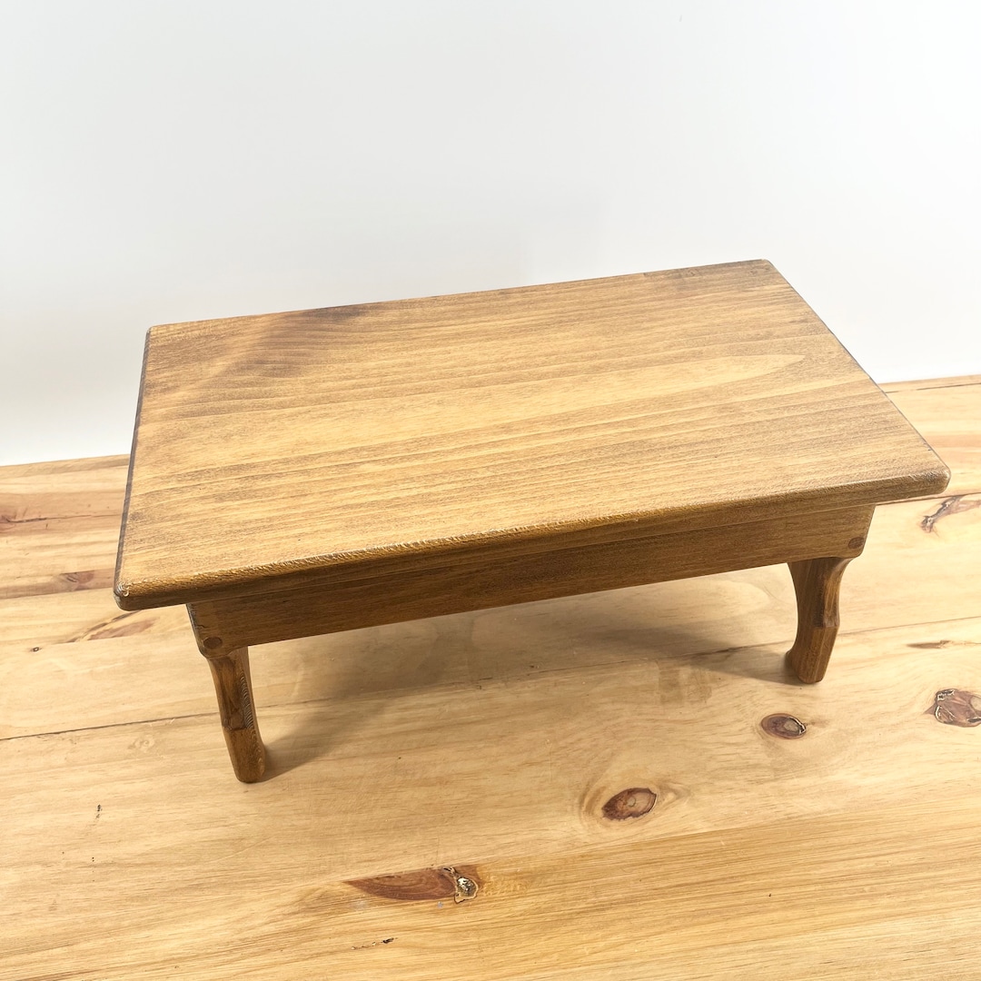 Antique Step Stool Primitive Solid Wood Foot Stool Kitchen Solid Wood ...