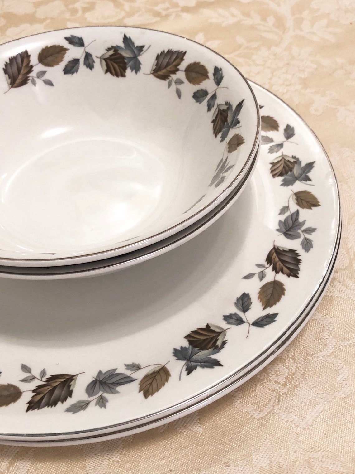 Glo-white H Crown Alfred Meakin England Springwood Fall Leaf Dinner ...