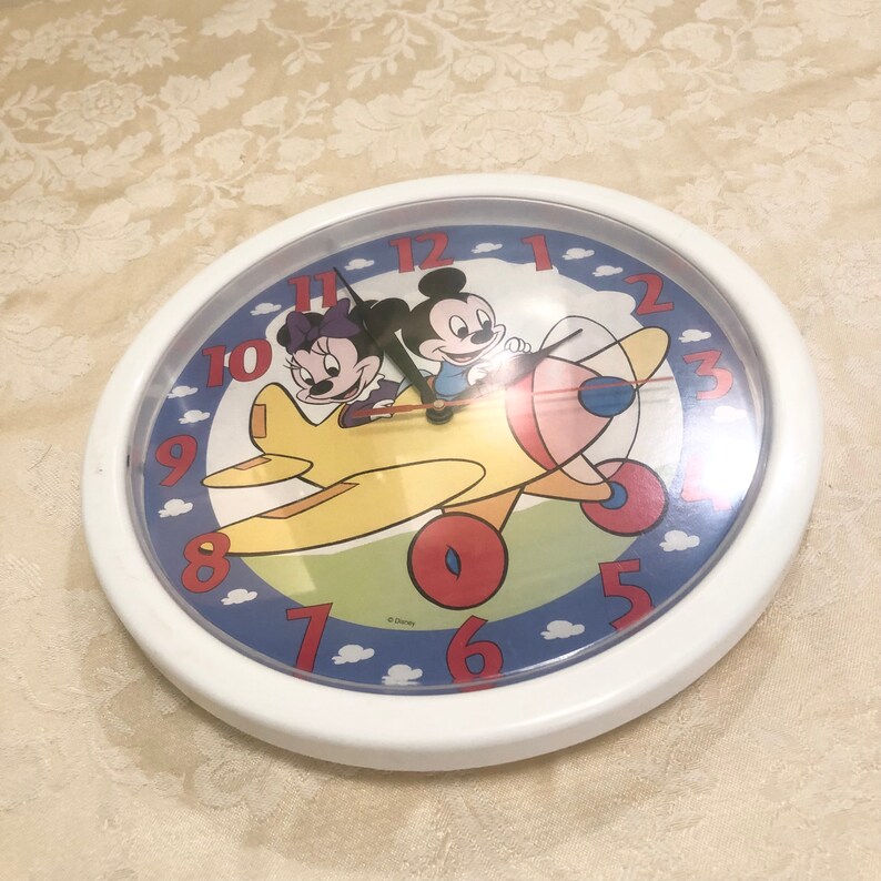Retro Disney Mickey Mouse Kids Clock Rare and in Perfect | Etsy