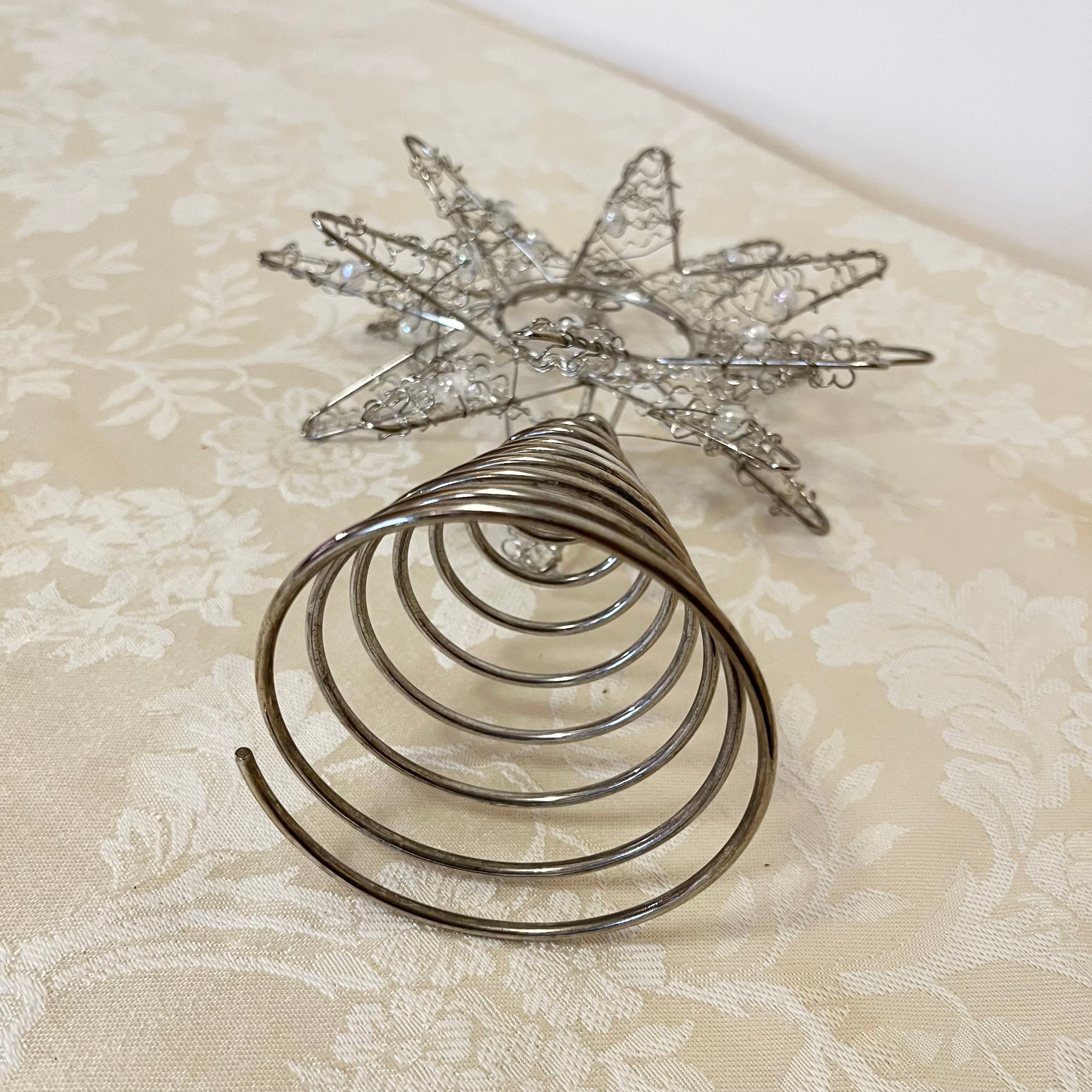 Colorful Beaded Wire Tree Topper Star Bright Wire Inlay Bold Tree ...