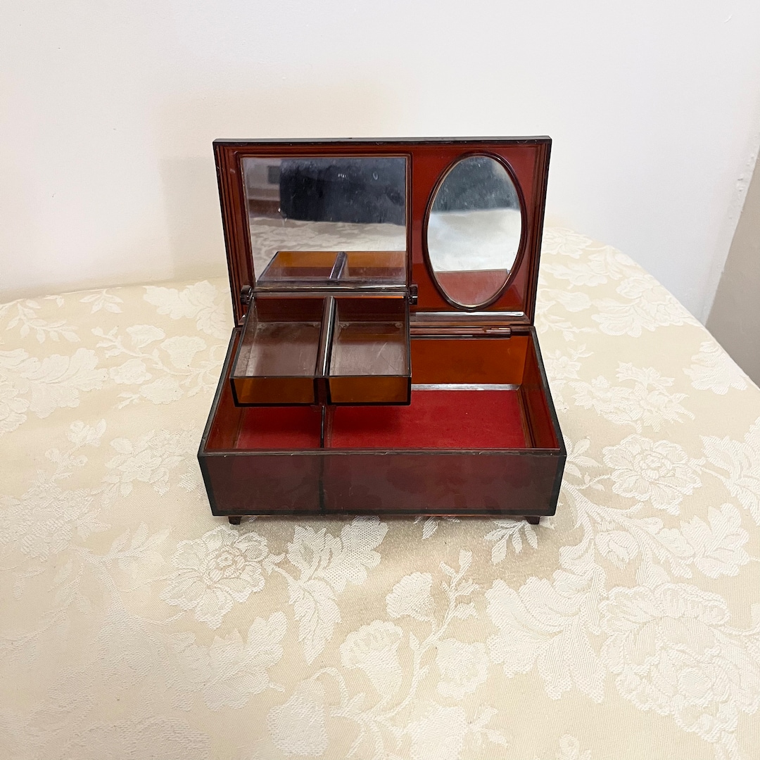 Clear Box Jewelry Box Jewelry Storage Box All Plastic and Metal Box See ...