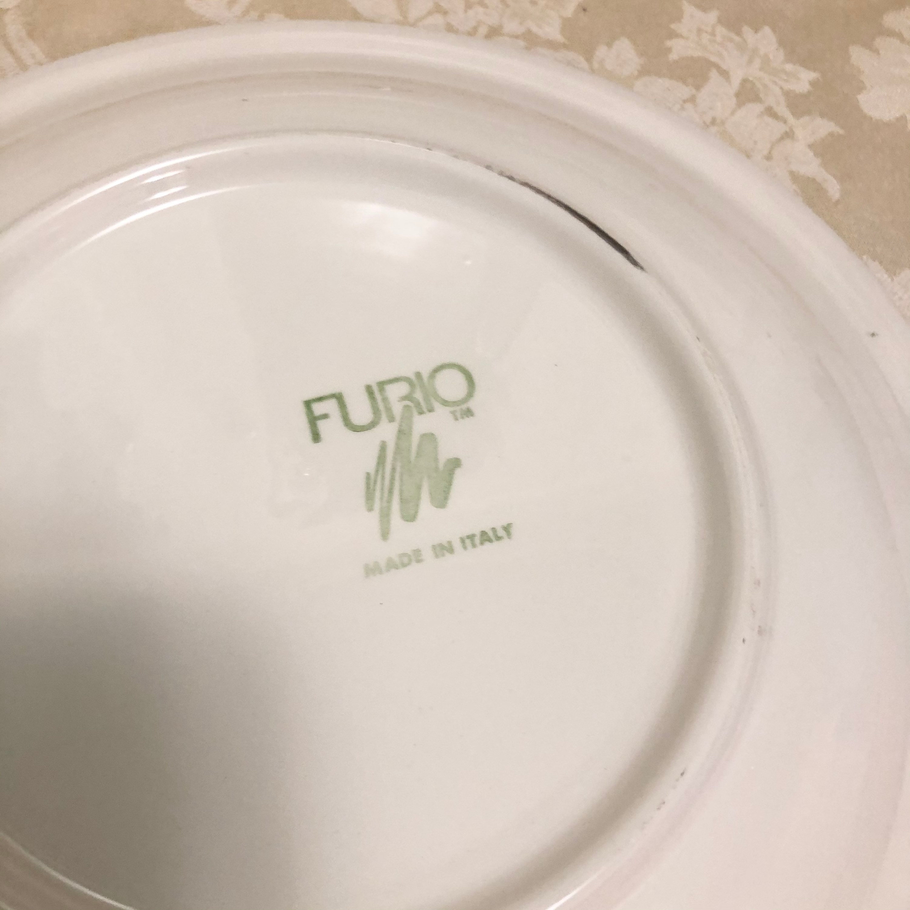 Rare Furio Made in Italy Dinner Plates Set of Two Furio F U R | Etsy