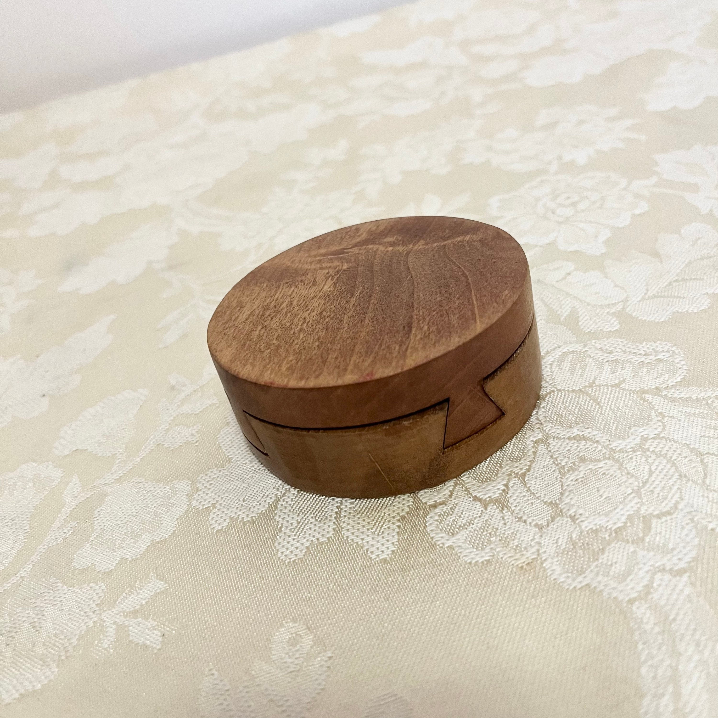 Small Wooden Chest Inside Storage Box Ring Box Puzzle Box With Hidden ...