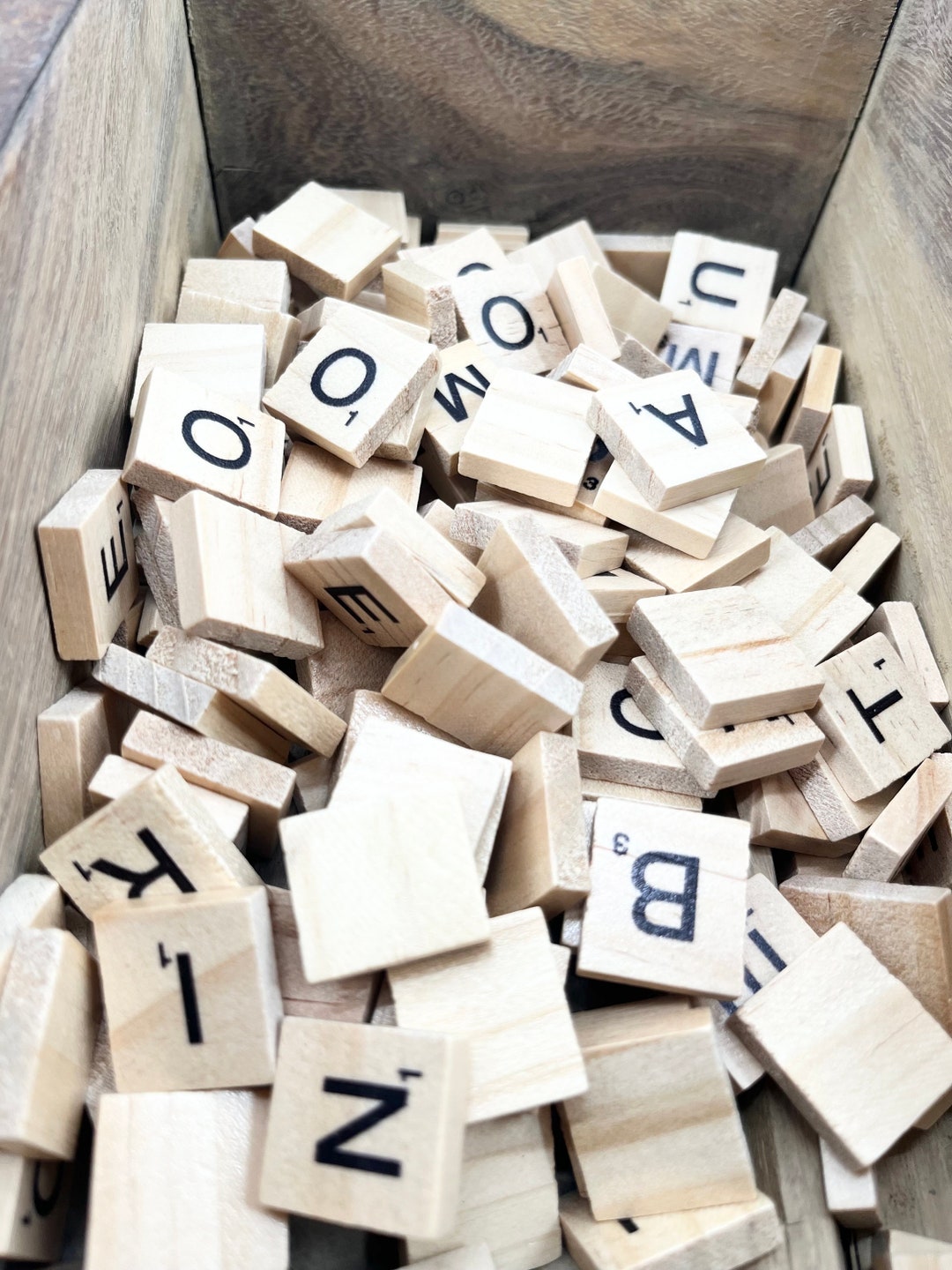 Over 500 Wooden Scrabble Tiles All Letters Included Huge Lot of Tiles ...