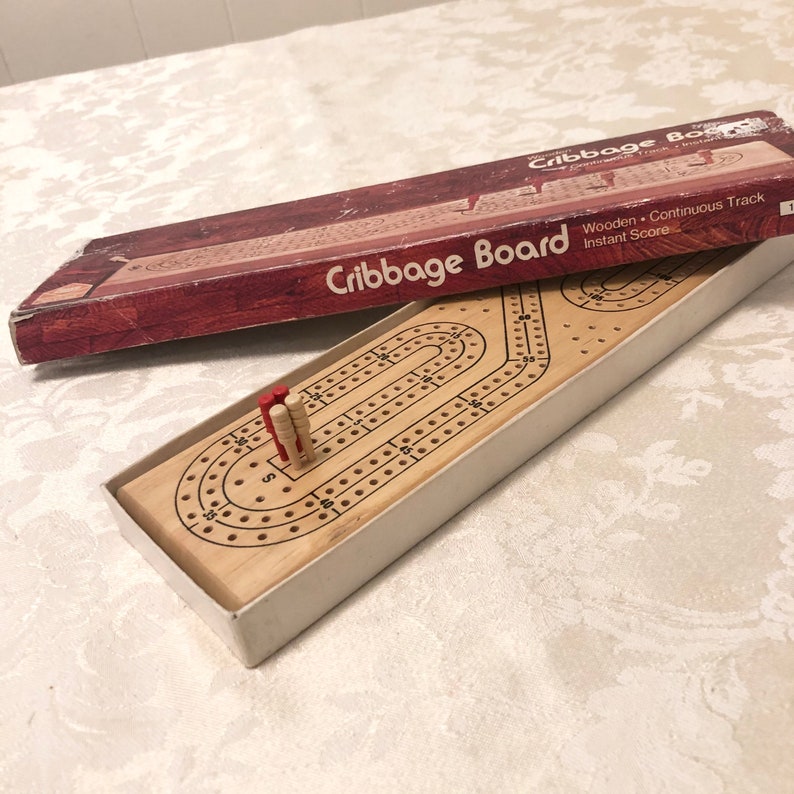 Wooden Cribbage Board Game With Beautiful Wooden Board and - Etsy