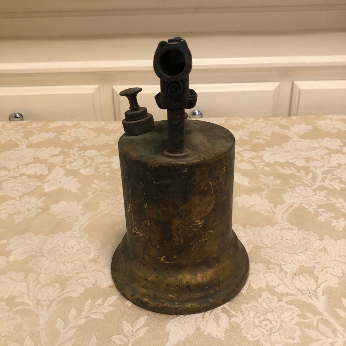 Antique Brass Hand Torch Aged Metal With Original Top Fittings One ...