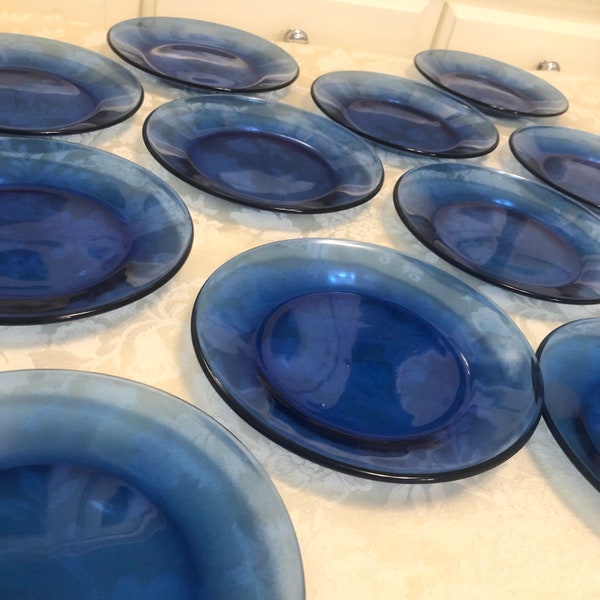 Blue Glass Plate - Etsy