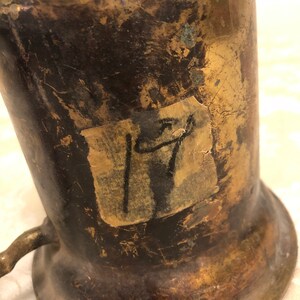 Antique Hand Torch Aged Metal With Original Top Fittings One Piece Aged ...