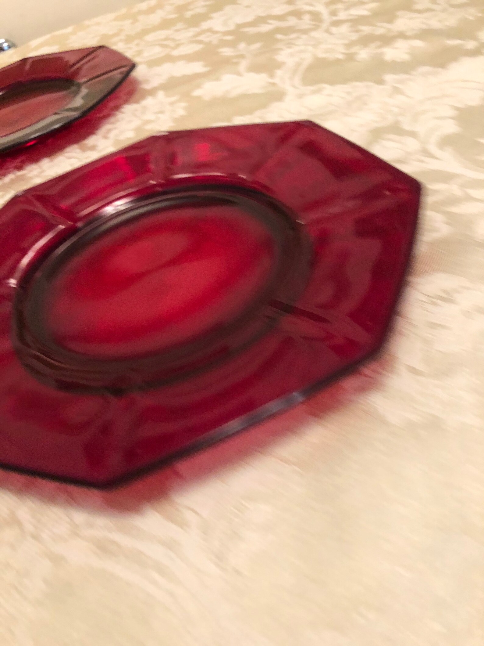 Red Carnival Glass Cake Stand Elegant Ruby Red Glass Cake - Etsy