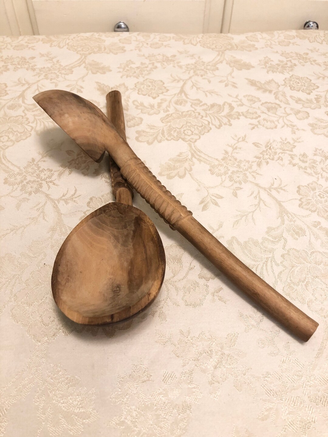 Primitive Wooden Cooking Utensils Solid Wooden Ladel, Wooden Spoons ...