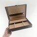 Brown Leather Lord Buxton Leather Jewelry Box Golden Trim and Cream ...