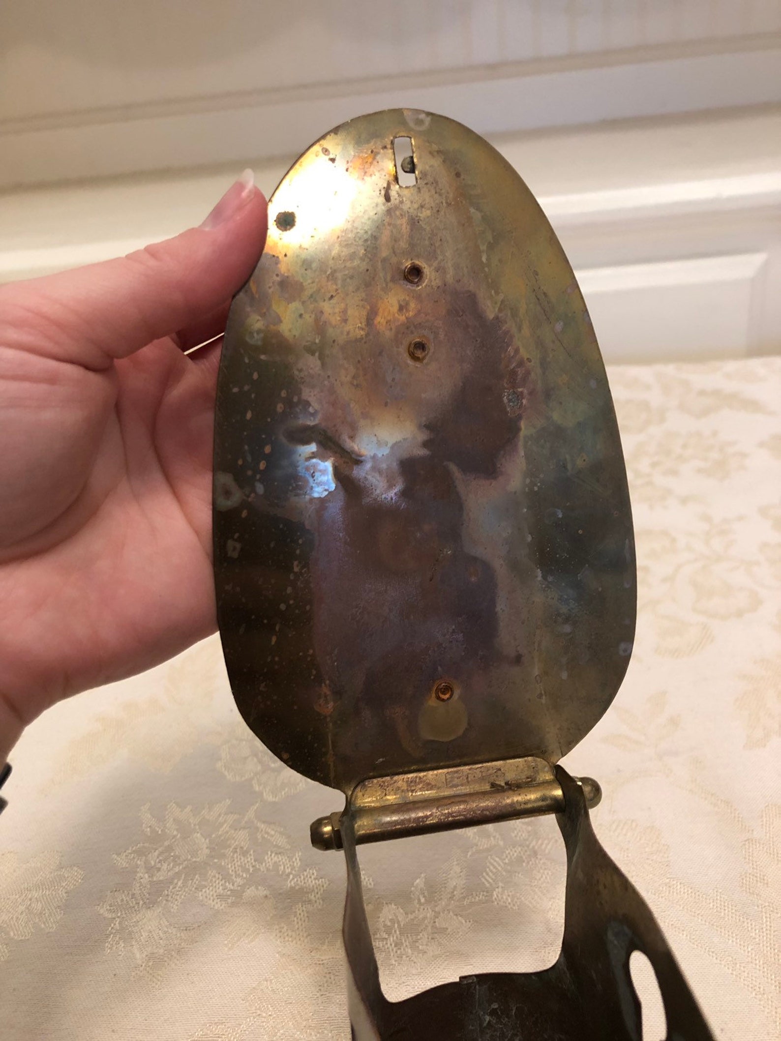 Antique Solid Brass Iron Rare Brass With White and Blue Dutch - Etsy