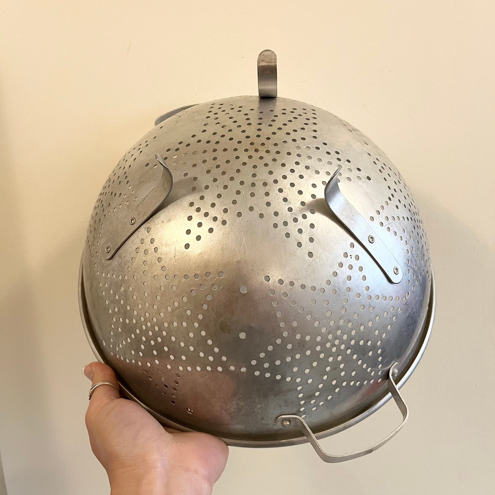 Vintage Metal Colander With Two Handles and Bowl is Footed. - Etsy